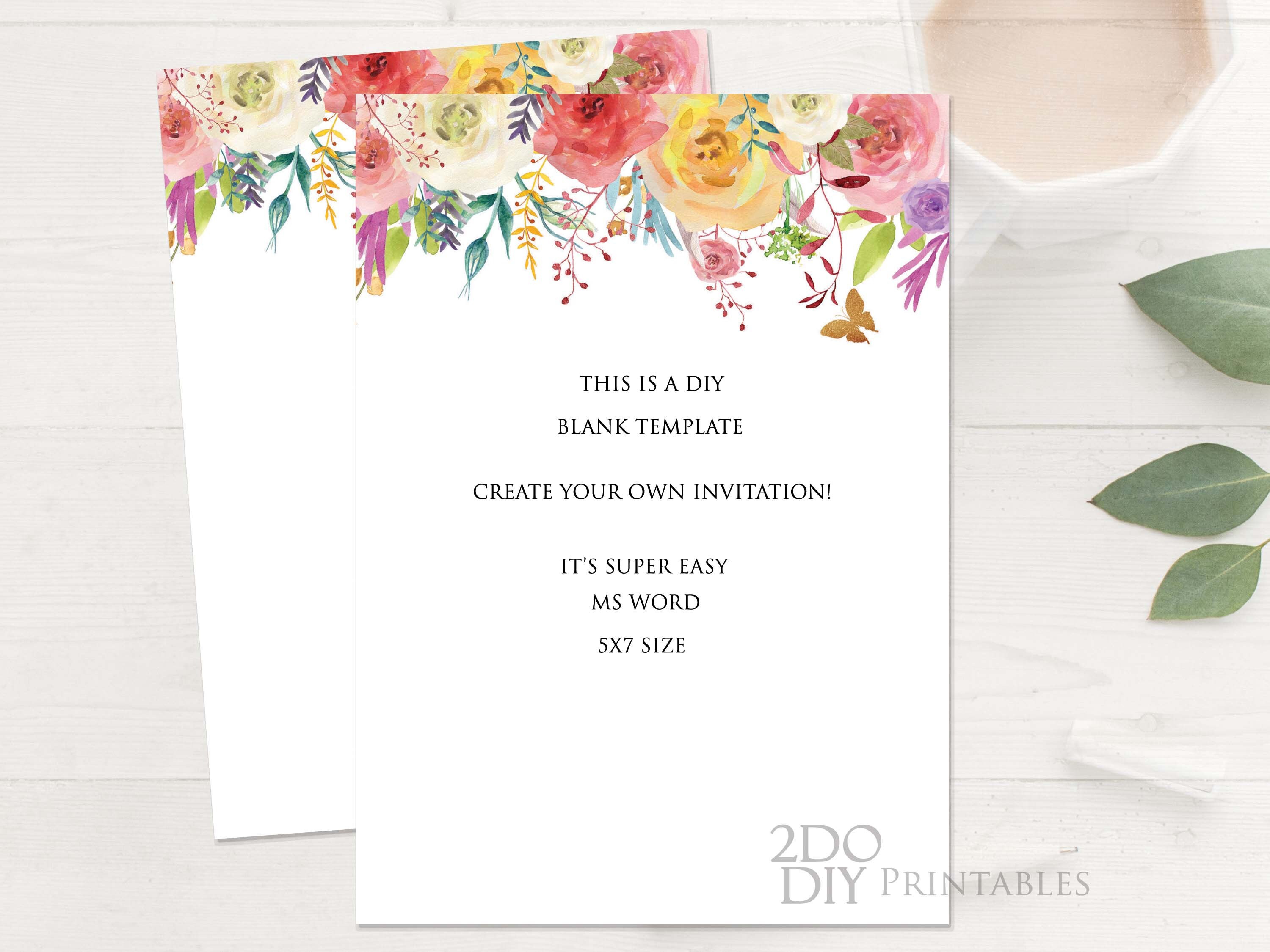 Blank Invitation Templates For Microsoft Word