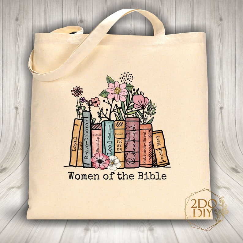 Christian Women Tote Bag, Women of the Bible, Trendy Bible Tote Bag Personalized Gift, Faith ...