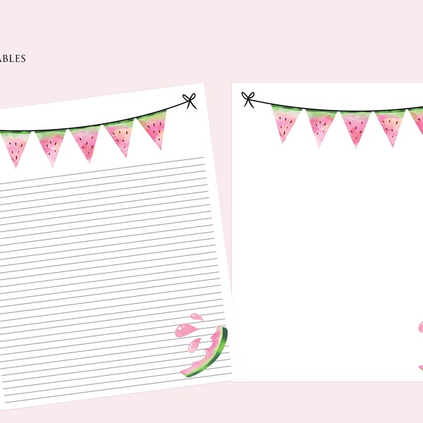 Printable Stationery Etsy