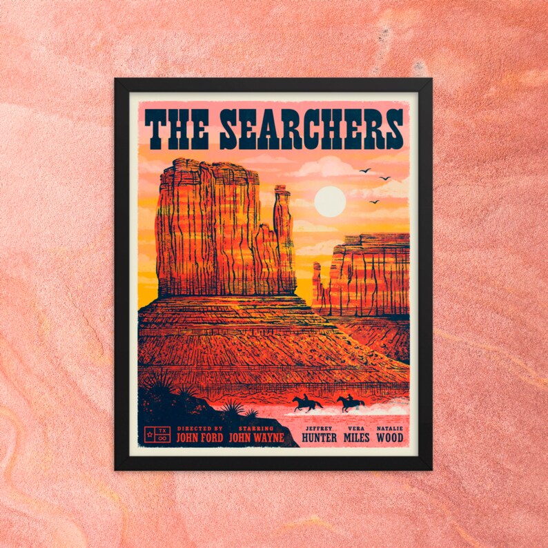 The Searchers - Illustrated Movie Poster - Texas Forever Project ...