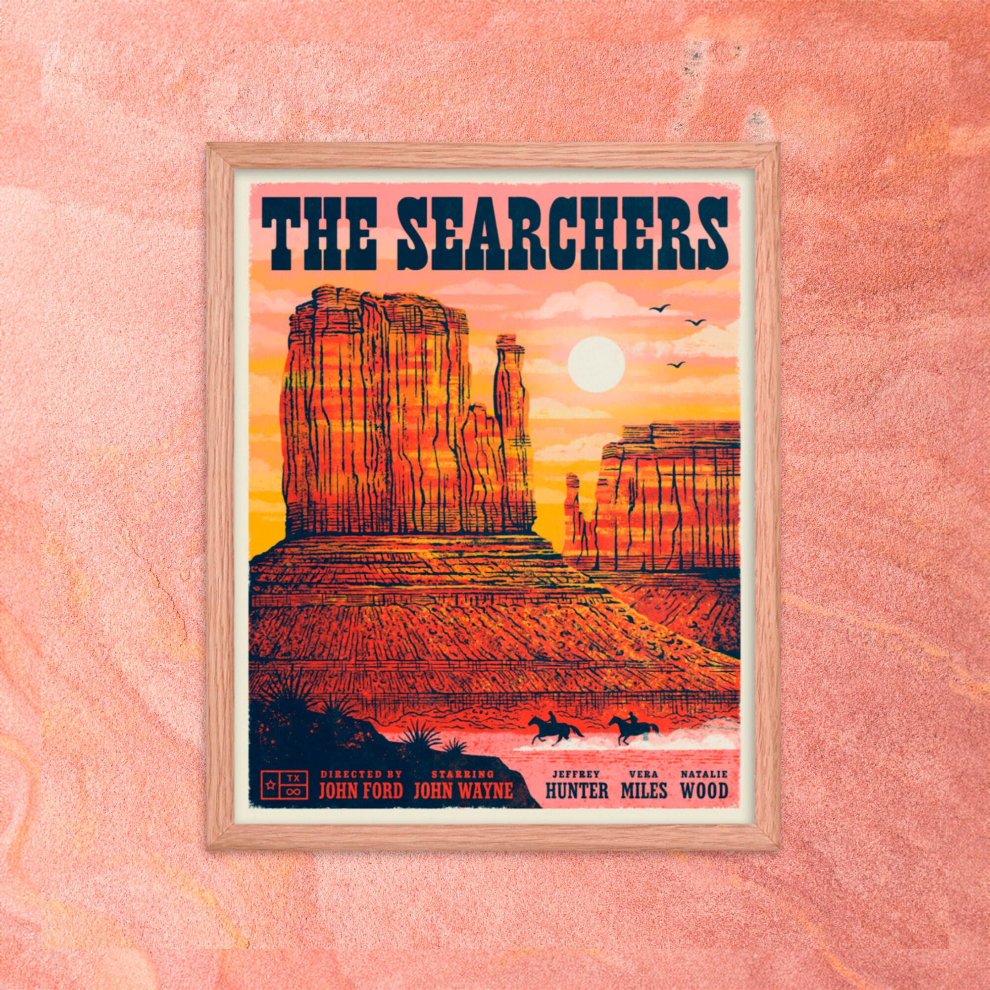 The Searchers - Illustrated Movie Poster - Texas Forever Project ...