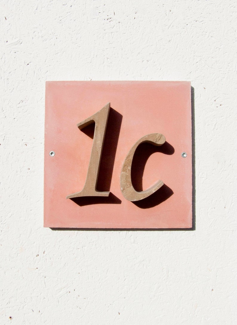 House Number "1c" of Stone - Etsy