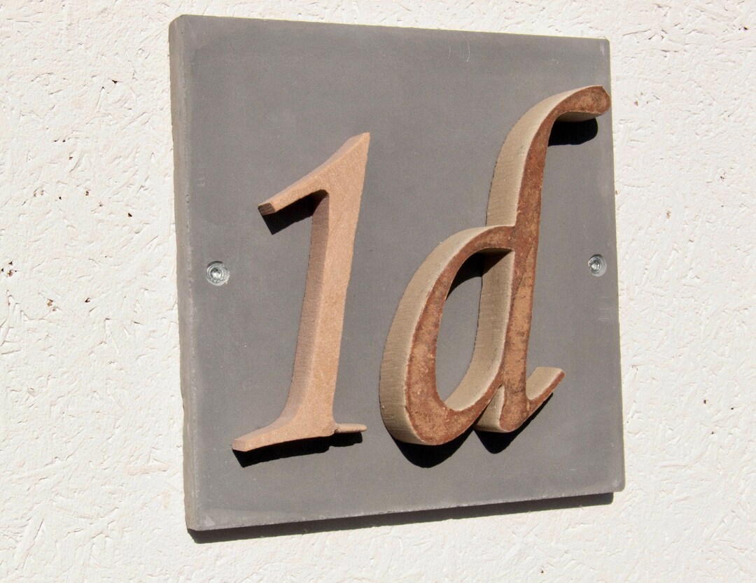 House Number "1d" of Stone - Etsy