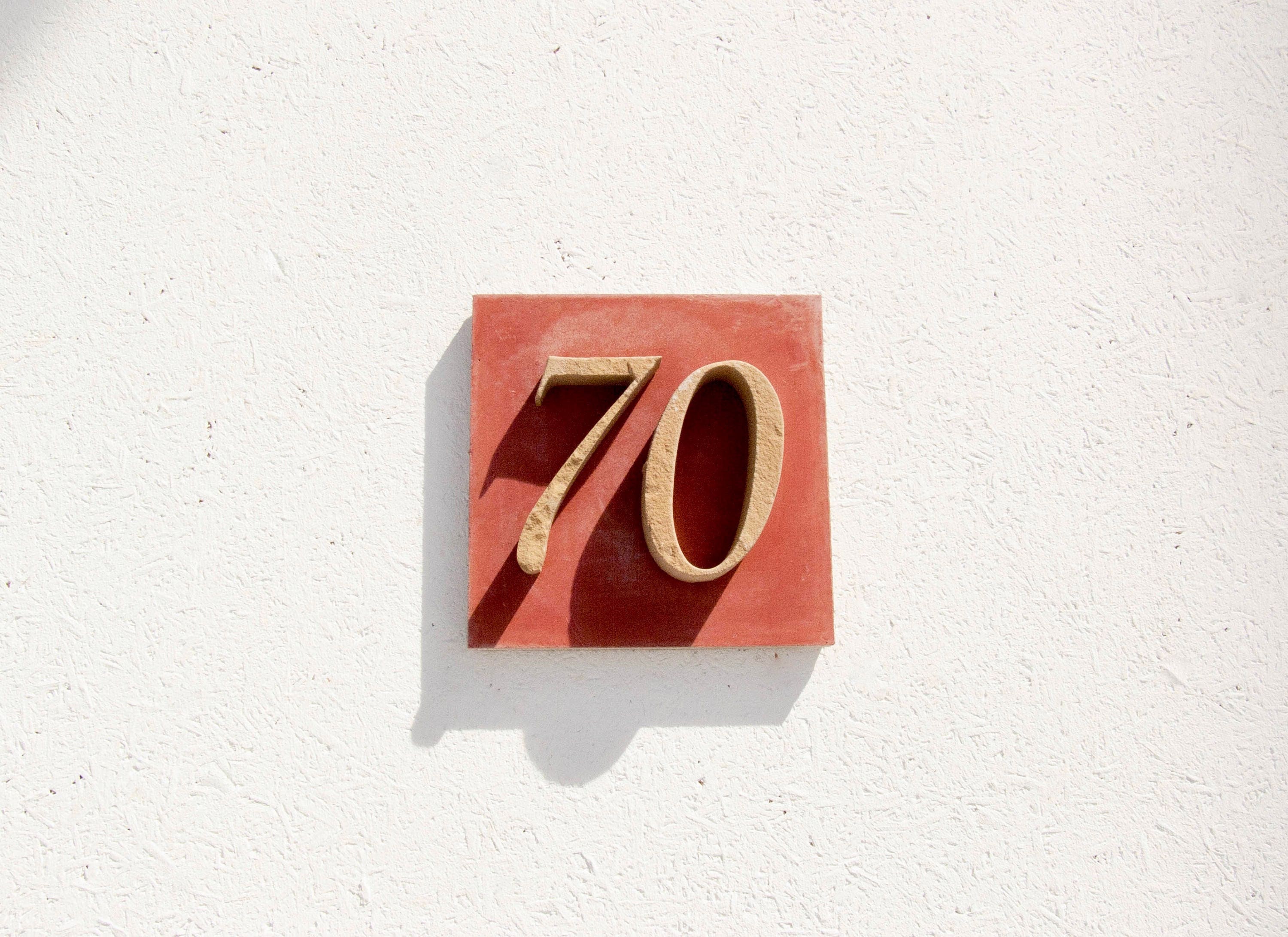 House Number "70" of Stone - Etsy