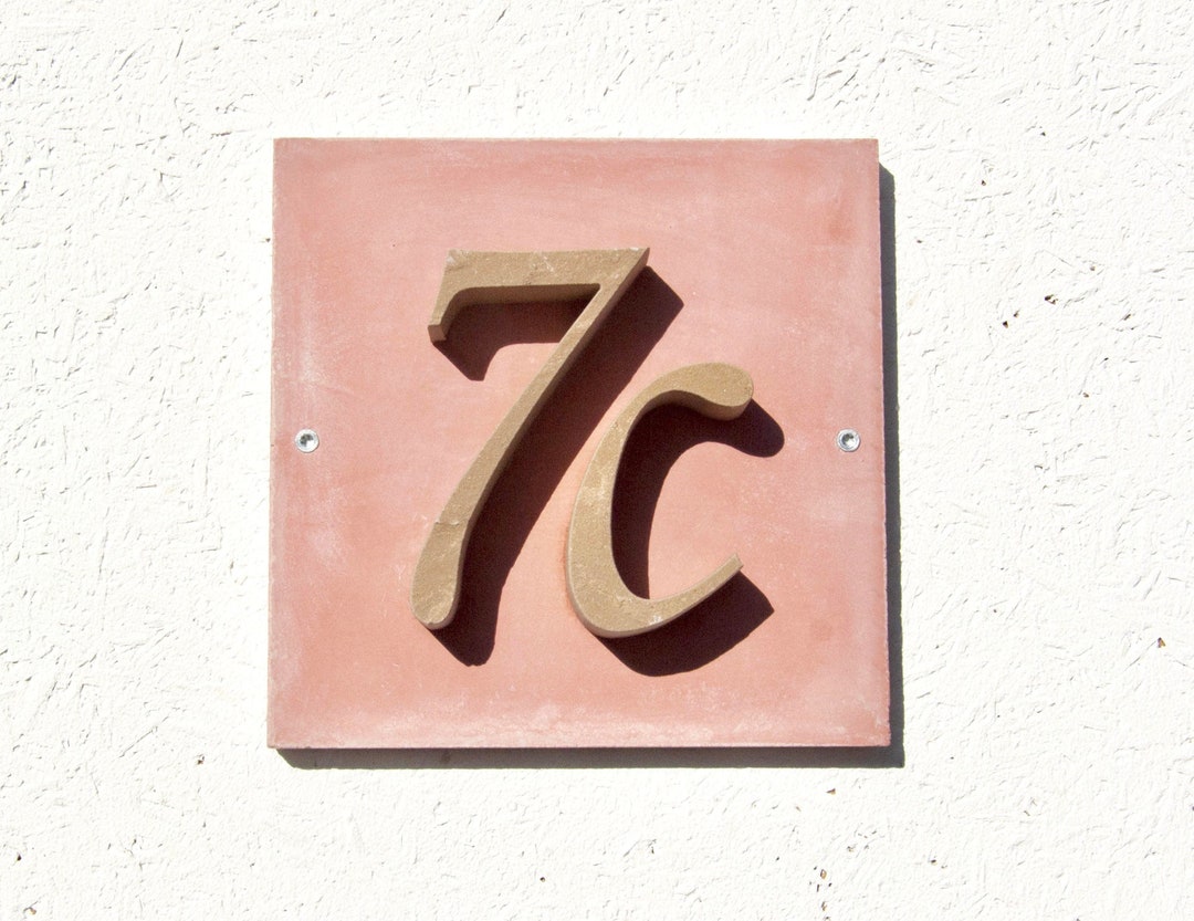 House Number "7c" of Stone - Etsy