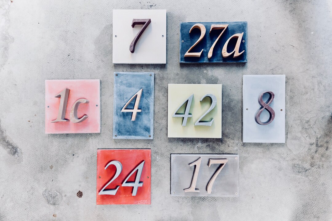 House Number With Sample Box 2-digit - Etsy