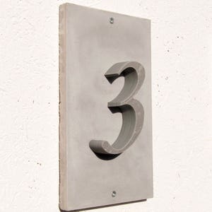 House Number "3" of Stone - Etsy