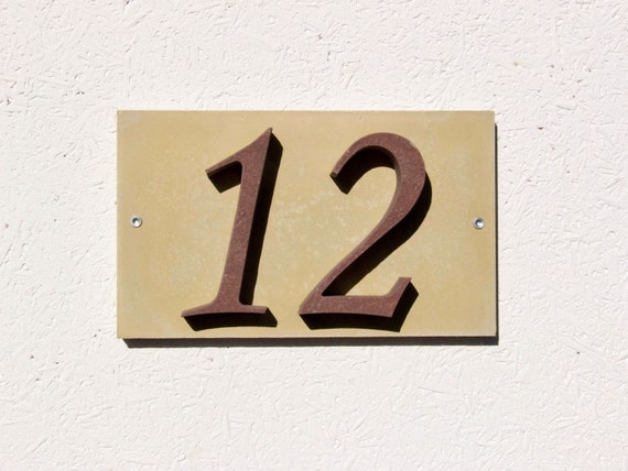 House Number 12 of Stone | Etsy