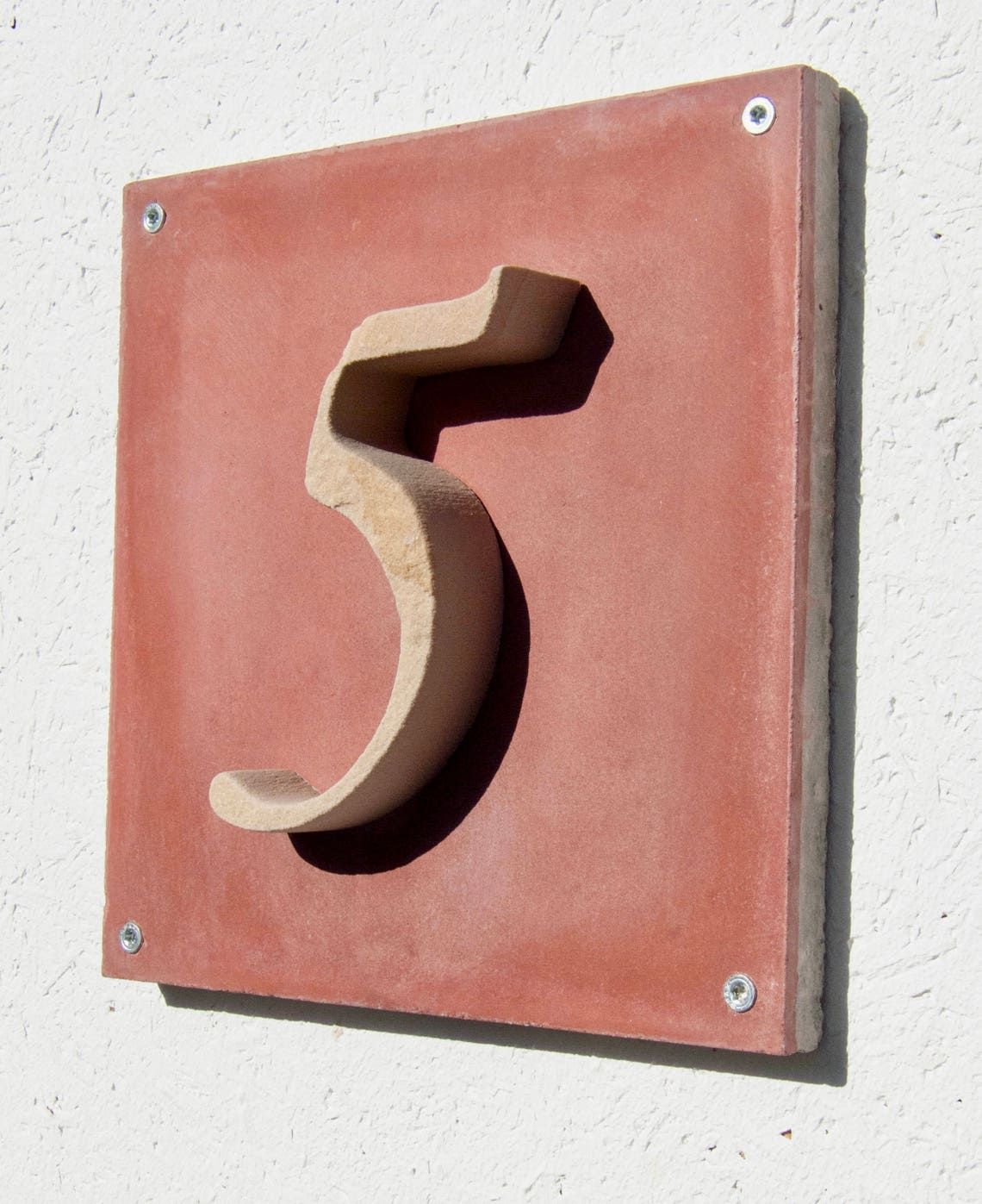 House Number "5" of Stone - Etsy
