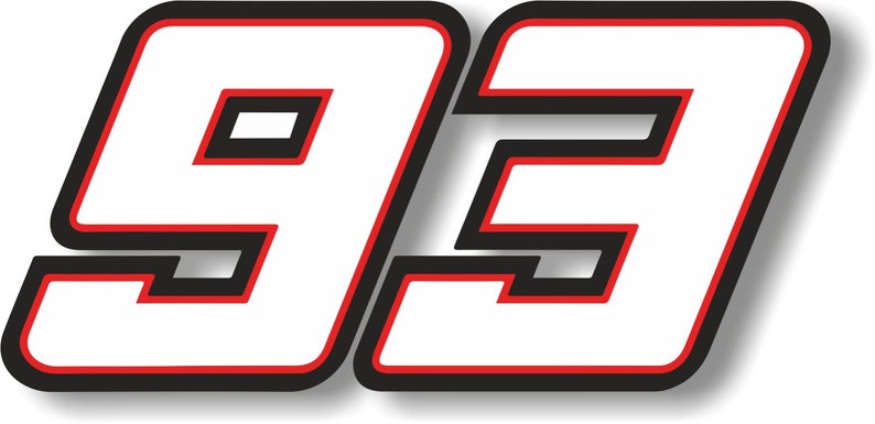 Vinile adesivo/decalcomania Riders gara numero Marc Marquez 93 | Etsy