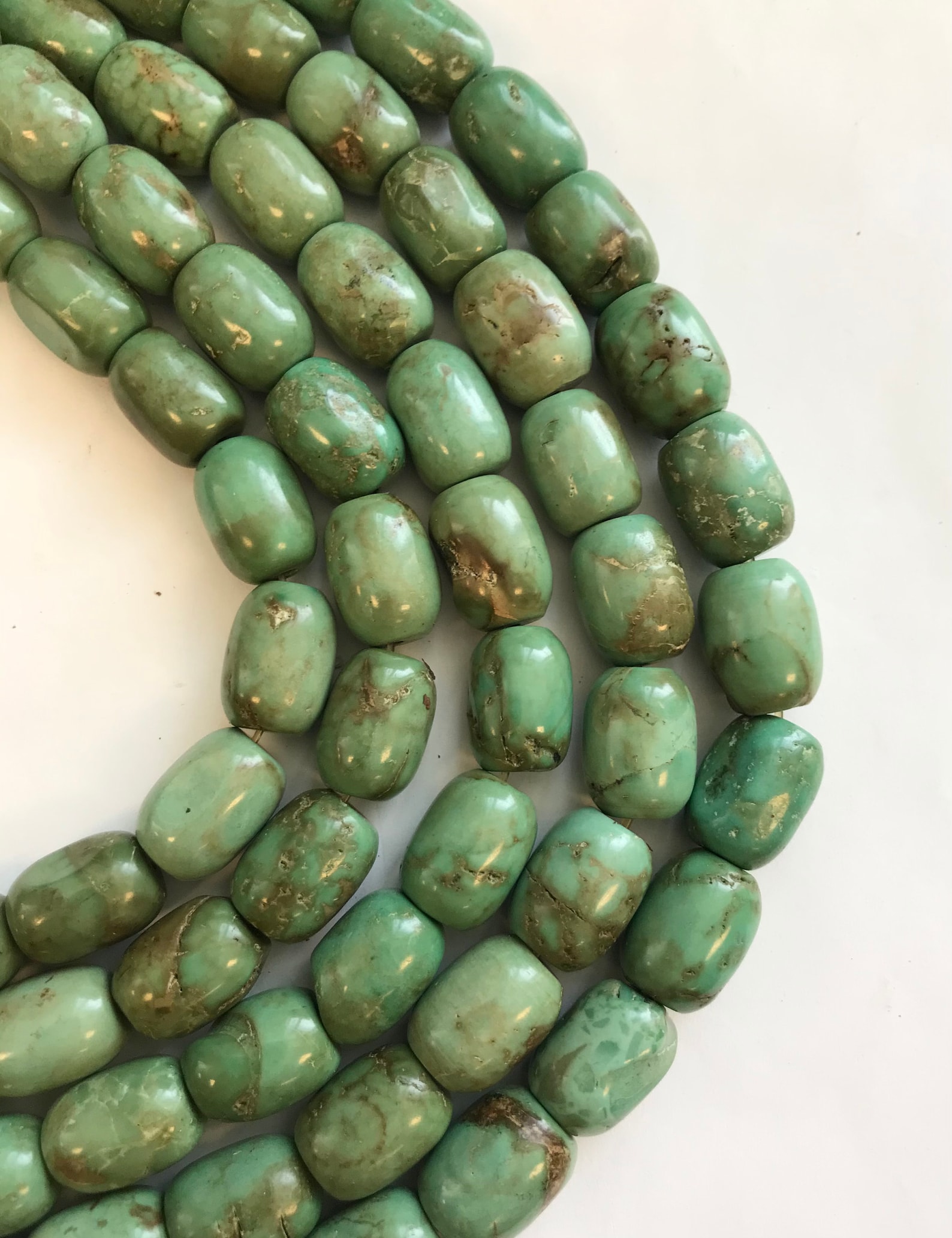 Green Turquoise 16x12mm Barrel Gemstone Beads --15.5 Inch - Etsy