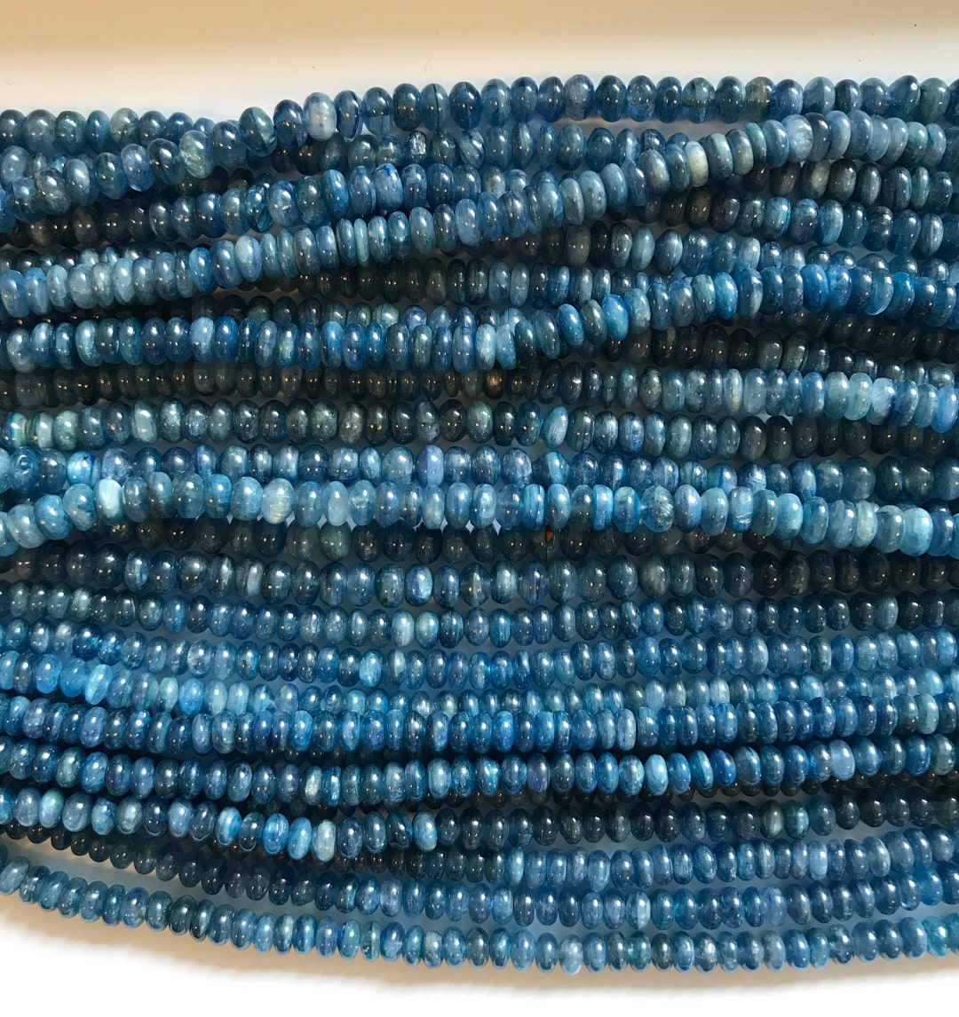 Kyanite Beads 6x3mm Rondelle Gemstone Beads---15.5 Inch Kyanite Beads ...