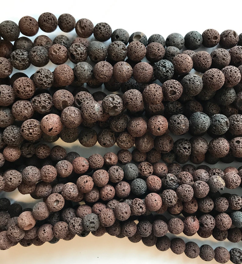 Brown Lava 6mm 8mm 10mm 12mm Round Gemstone Beads--15 Inch Strand - Etsy