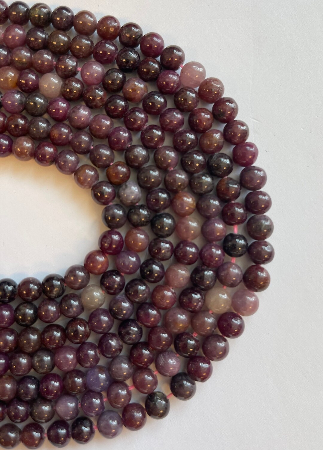 Natural Ruby 6mm 8mm 10mm Round Gemstone Bead-~ -15.5 Inch Strand - Etsy