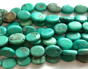 Oval Turquoise Beads | Etsy