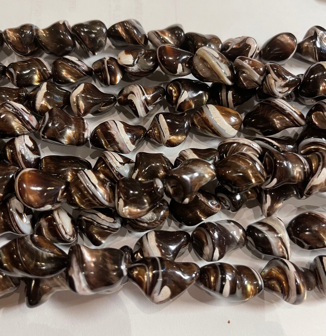 Brown Shell 12x12mm Nugget Shell Bead--15.5 Inch Strand - Etsy