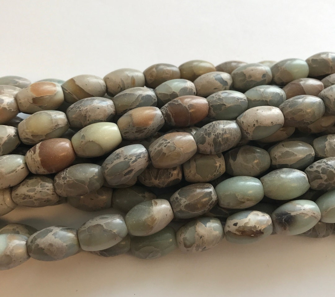 Natural African Blue Opal 12x8mm Oval Shaped Gemstone Beads--15.5 Inch ...