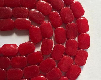 Ruby Jade Beads - Etsy