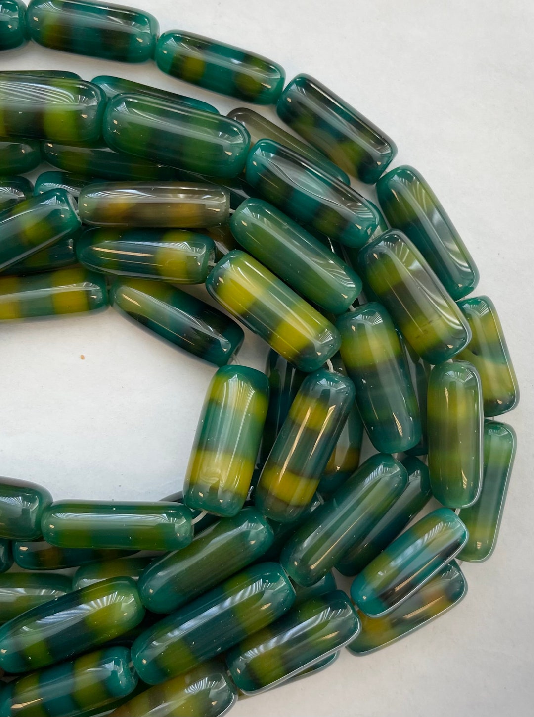 Agate (22-30)x(8-10)mm Barrel Gemstone Bead -15.5 Inch Strand - Etsy