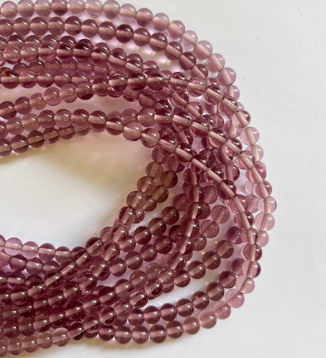 Light Purple Quartz 6mm 8mm 10mm 12mm 14mm Smooth Round Gemstone Beads ...