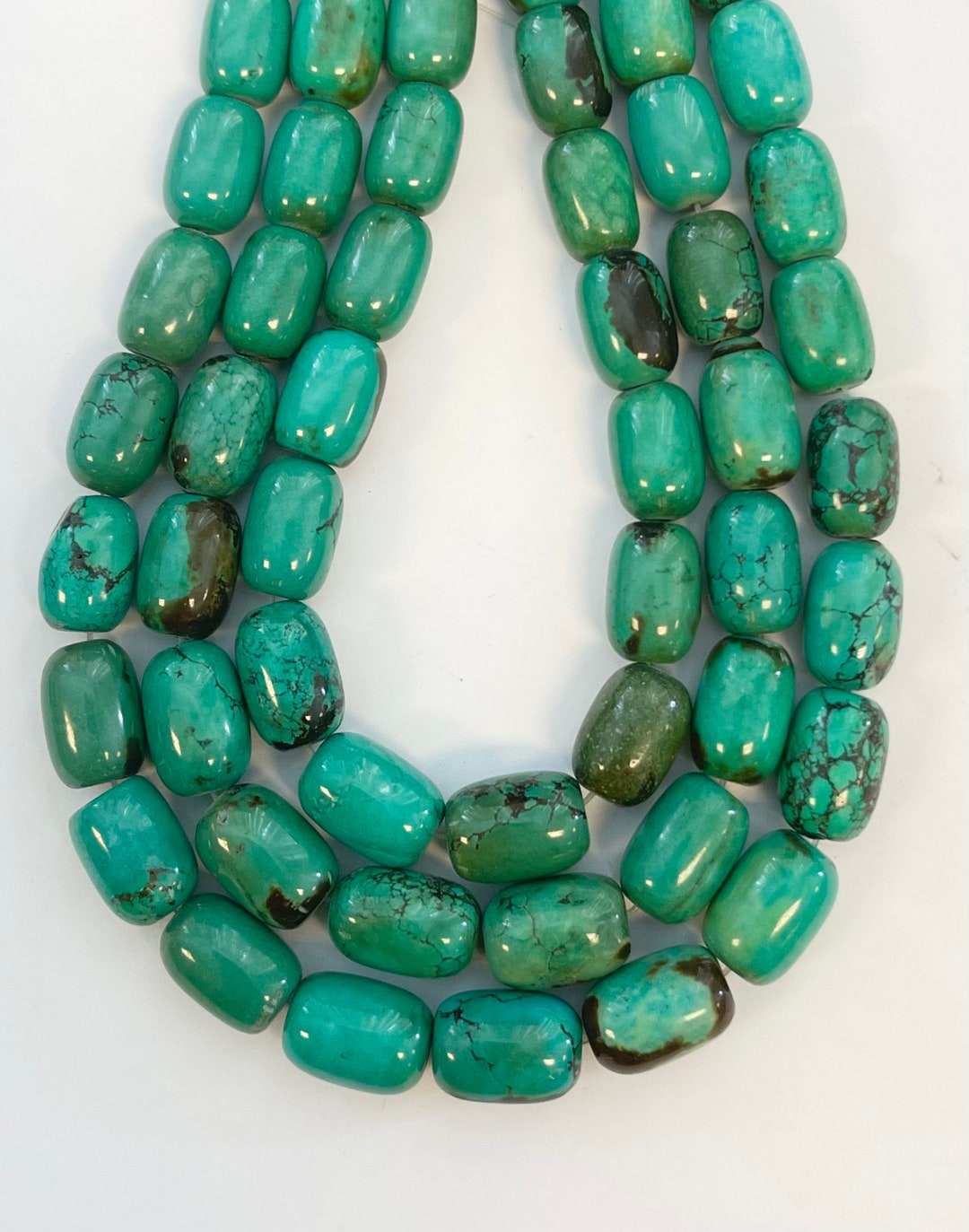 Natural Genuine Turquoise 18x13mm Barrel Gemstone Beads-~ -15.5" - Etsy