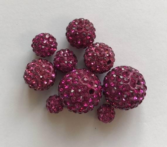 Buy 10pcs 10mm 12mm Bling Spacer Crystal Rhinestone Pave Ball Beads Online in India Etsy