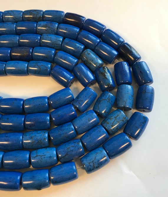 Dyed Turquoise 18x12mm Barrel Gemstone Beads15.5 - Etsy Australia