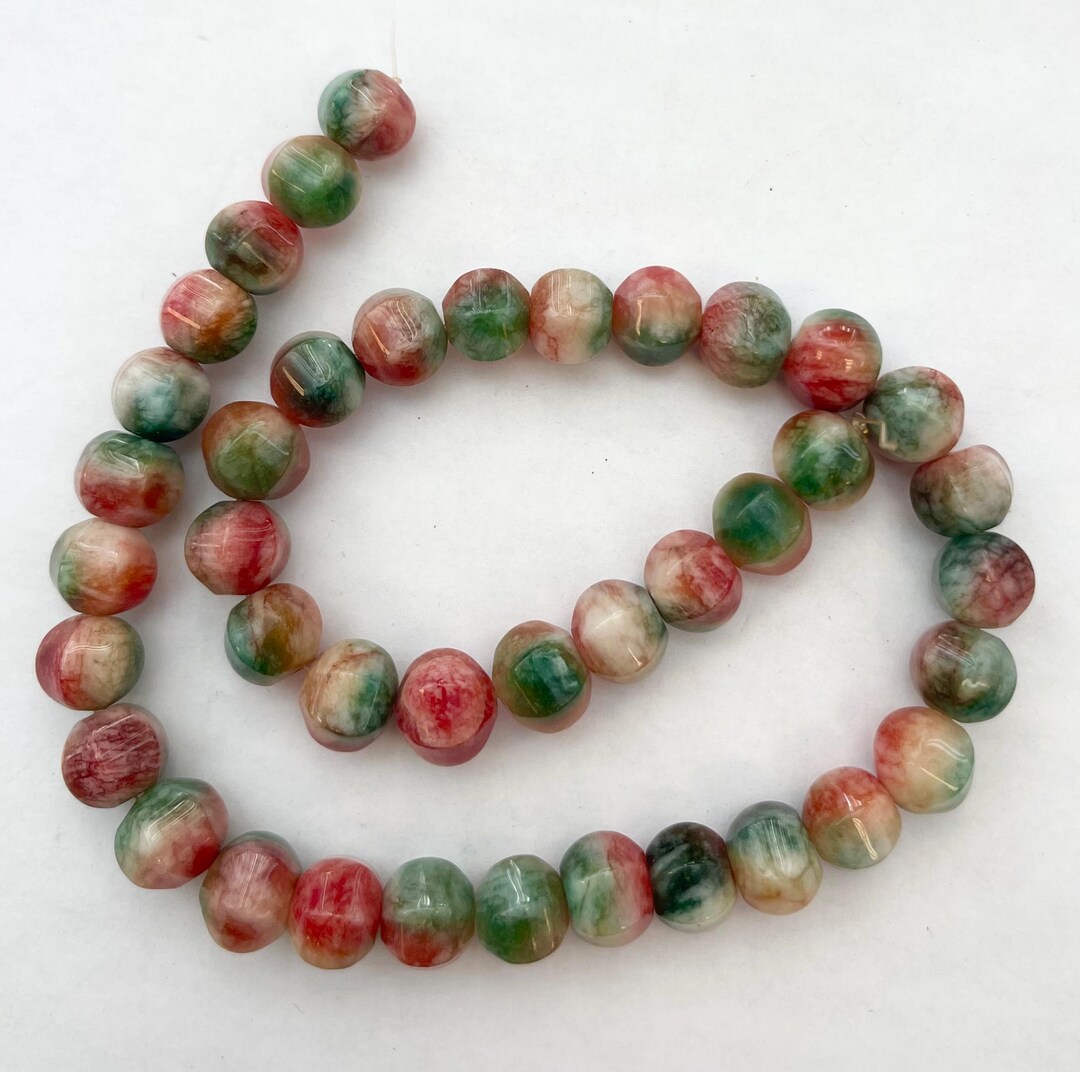 Watermelon Jade 12x10mm Pumpkin Gemstone Beads--15.5 Inch Strand - Etsy UK