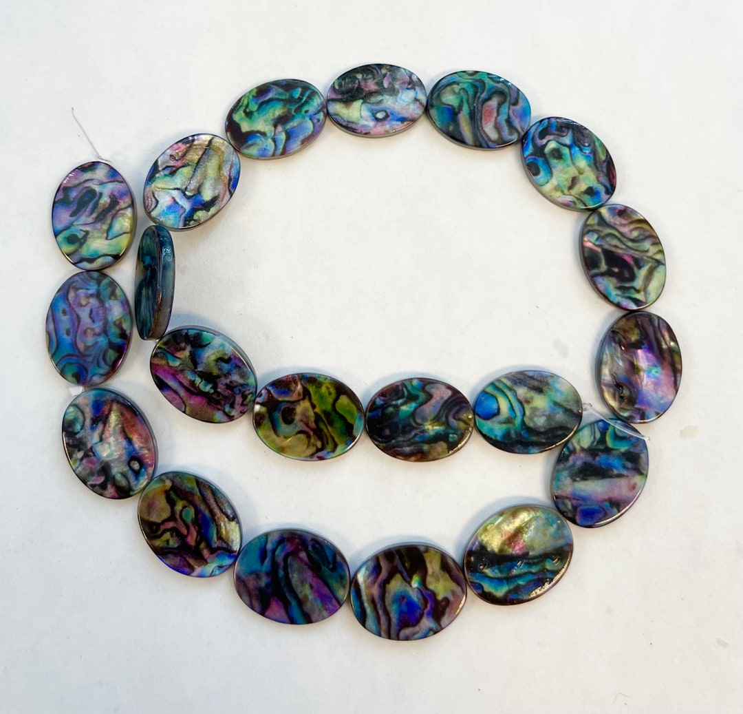 Ablone Shell 20x15x3mm Flat Oval Shell Beads-~ -15.5 Inch Strand - Etsy