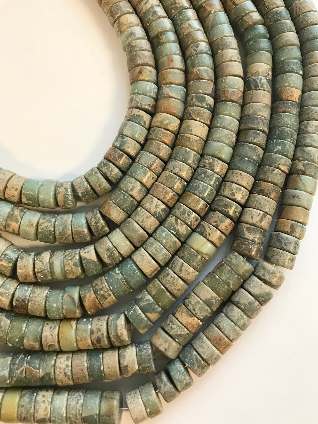 African Blue Opal 10x5mm Heshi Gemstone Beads -- 15.5 Inch Strand - Etsy