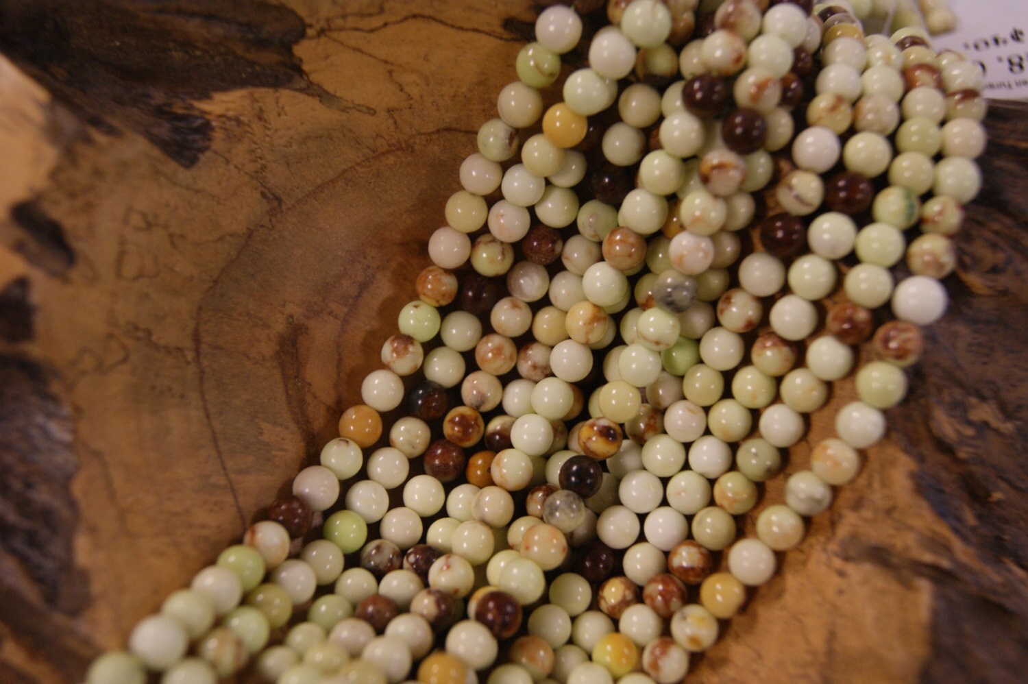 Lemon Turquoise 5mm 6mm Smooth Round Shaped Natural Gemstone Bead -15.5 ...