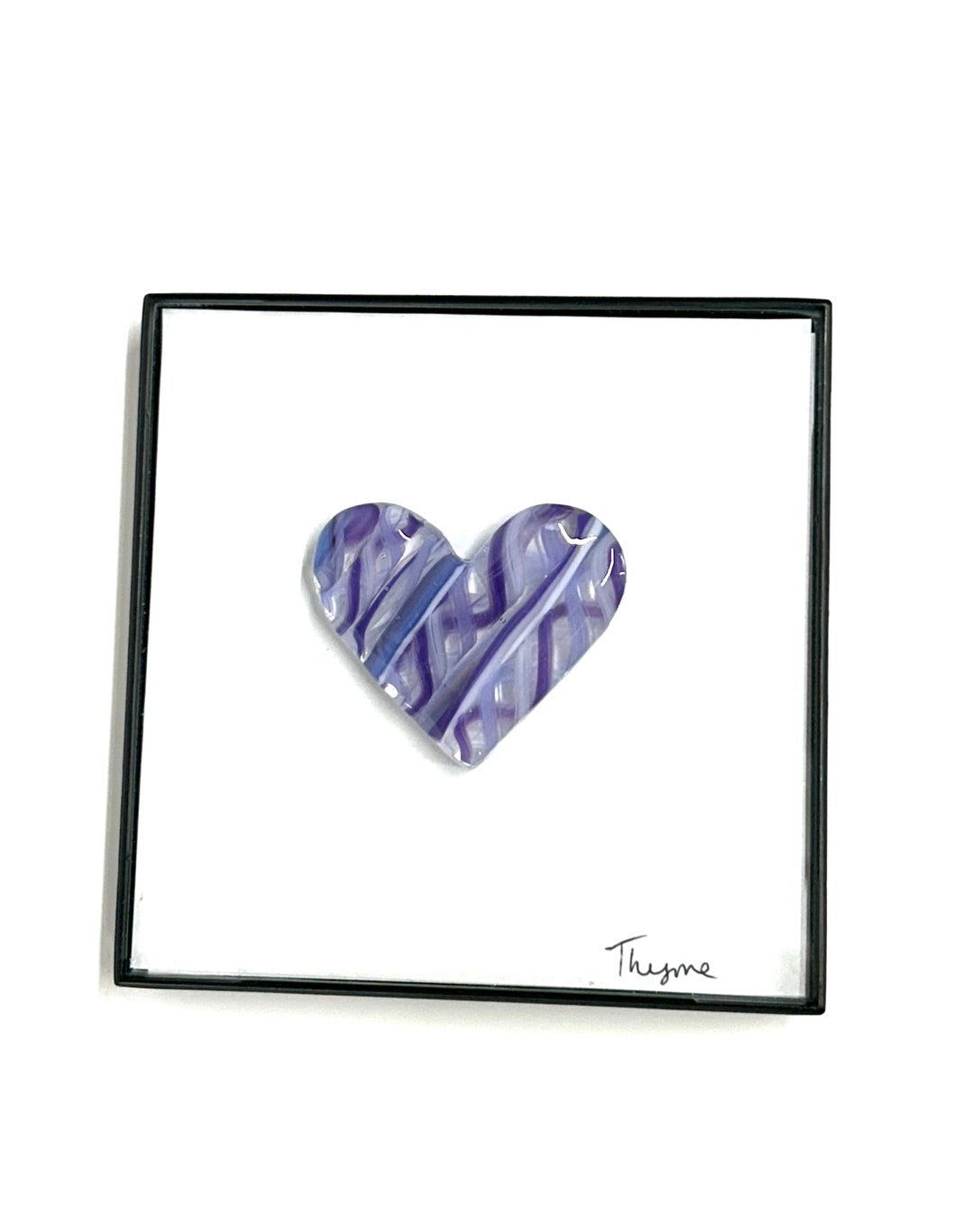Framed Purple Heart, Glass Purple Heart - Etsy