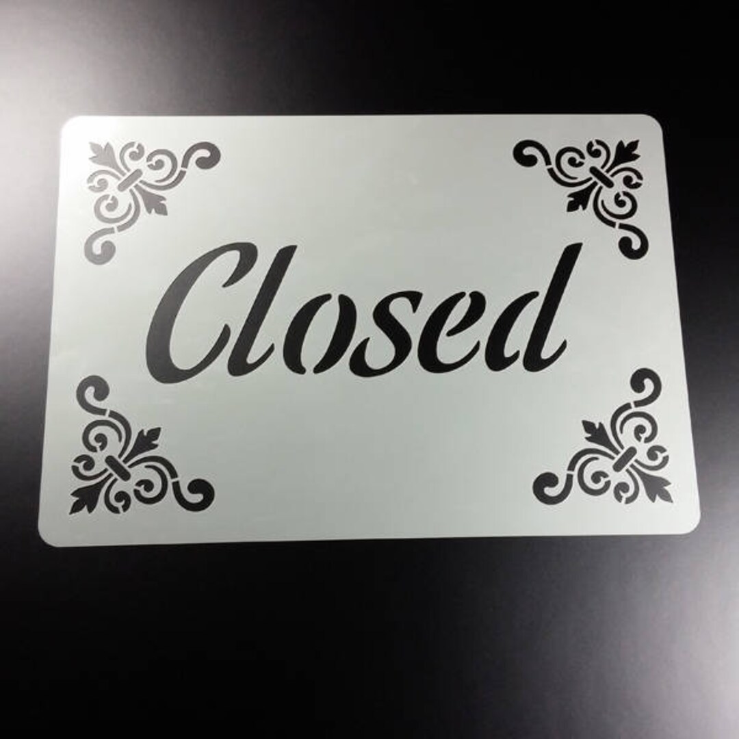 Stencil Closed Lettering Ornament Frame Frame-bs32 - Etsy