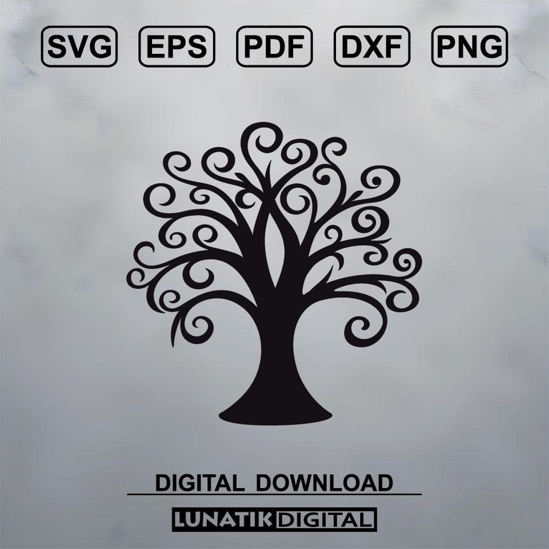 Tree of Life SVG Tree Ornament Plott Vector Dxf Eps Png Pdf File ...