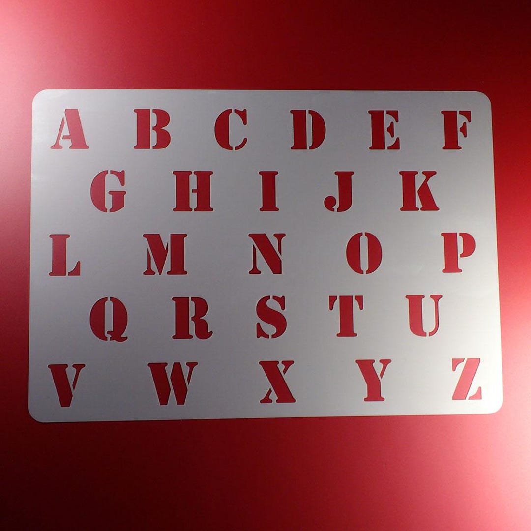 Stencil Letter Set Alphabet A - Z Majuscule Script Capital Letters ...