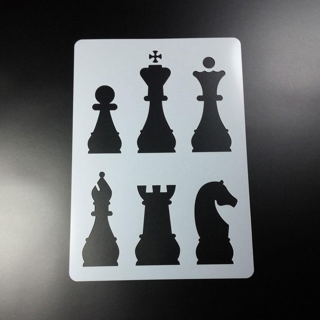 Chess Piece Template: Pawn, King, Queen, Bishop, Rook, Knight - BC05 - Etsy