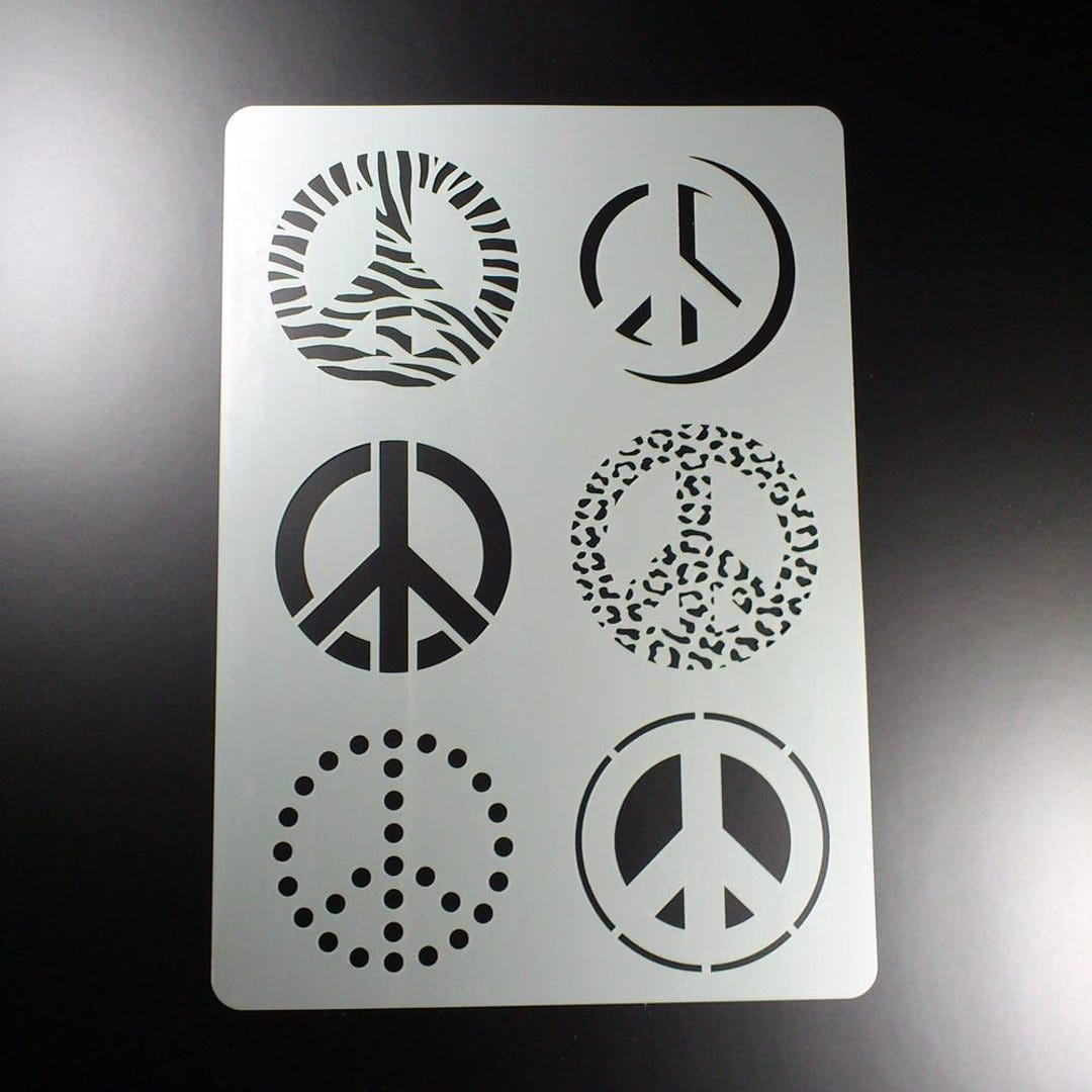 Stencil Peace Symbol Sign 6 Motifs - BA24 - Etsy