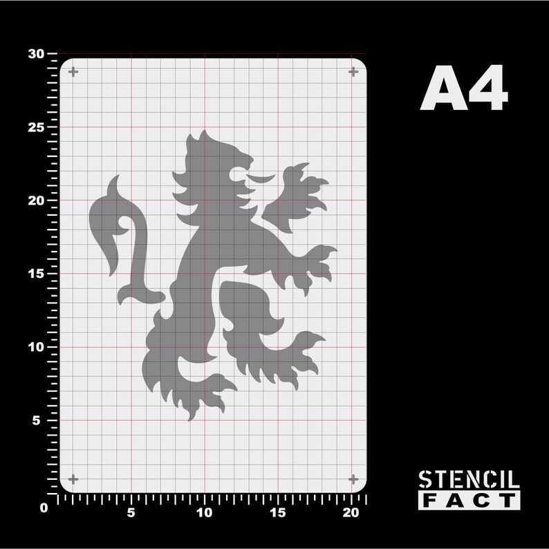 Stencil Lion Heraldry Coat of Arms Medieval Heraldry BD11 | Etsy