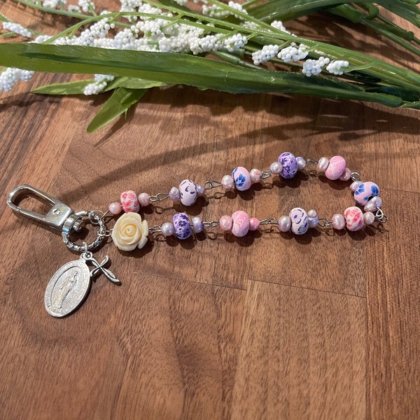 Rosary Keychain - Etsy
