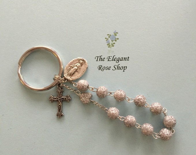 Handmade One Decade Rosary Keychain - Etsy