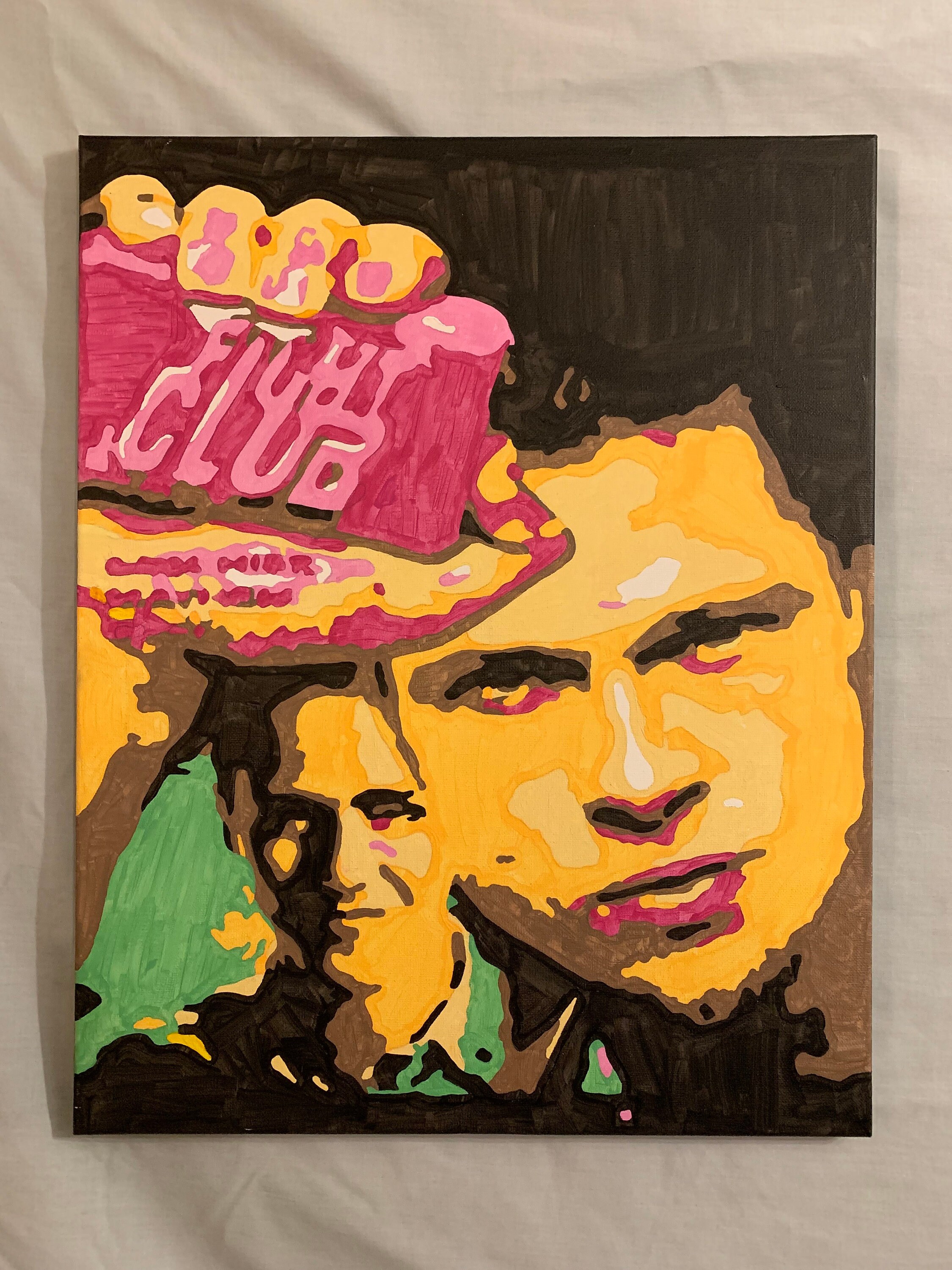 Fight Club Movie Poster Acrylic ORIGINAL Painting 20 X 16 - Etsy