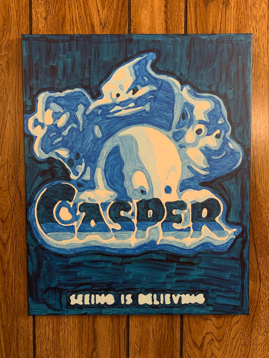 Casper Movie Poster Acrylic ORIGINAL Painting 20 x 16 - Etsy Italia