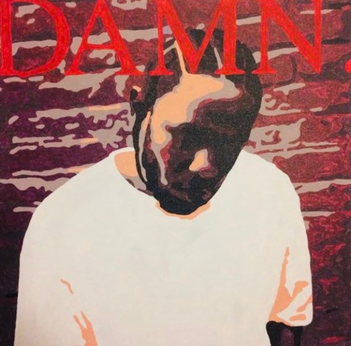 Kendrick Lamar DAMN Album Cover Acrylic Painting PRINT - Etsy