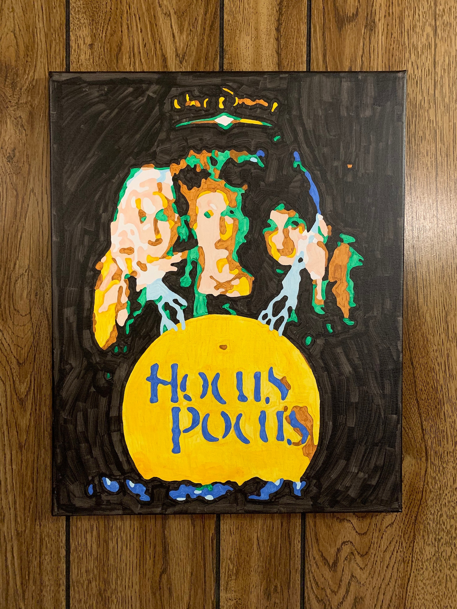 Hocus Pocus Movie Poster Acrylic ORIGINAL Painting 20 X 16 - Etsy