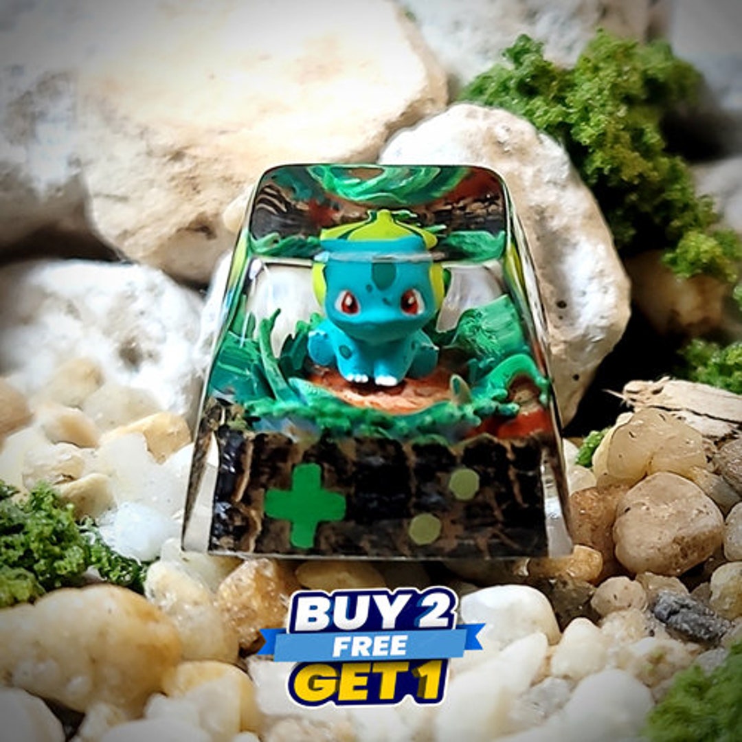 Bulbasaur Keycap Ver 2, Bulbasaur Mechanical Keyboard Button, Artisan ...