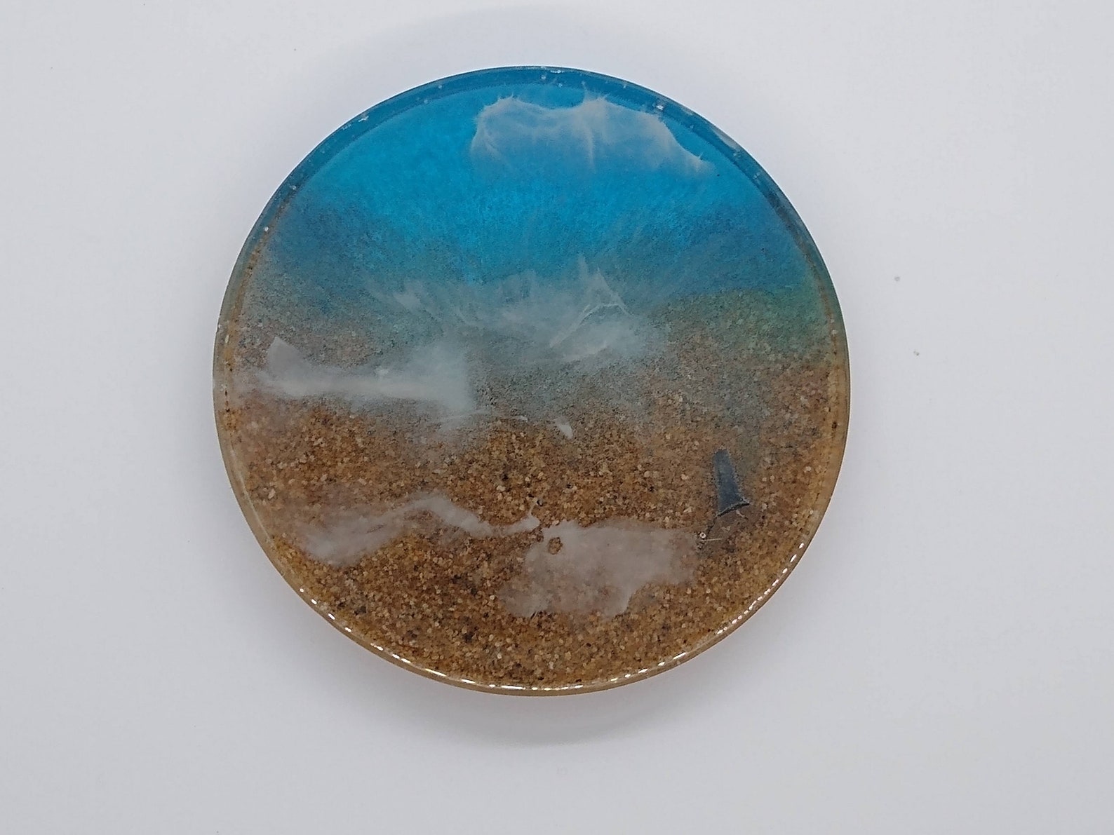 Beach Style Resin Coaster Set - Etsy