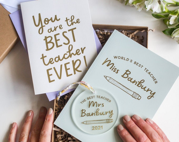 Best Teacher Gift Box, Thank You Teacher Gift, Personalised Teacher ...