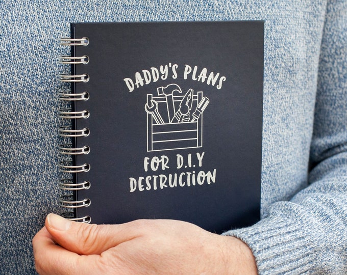 Fathers Day Journal Gift, Personalised Notebook for Dad, DIY Gift for ...