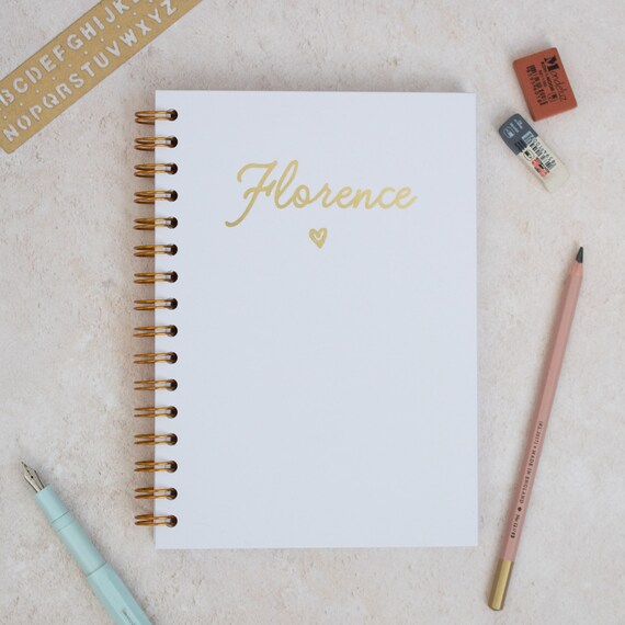 Student Notebook Back to School Gift Personalised Name | Etsy