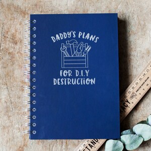 Fathers Day Journal Gift, Personalised Notebook for Dad, DIY Gift for ...